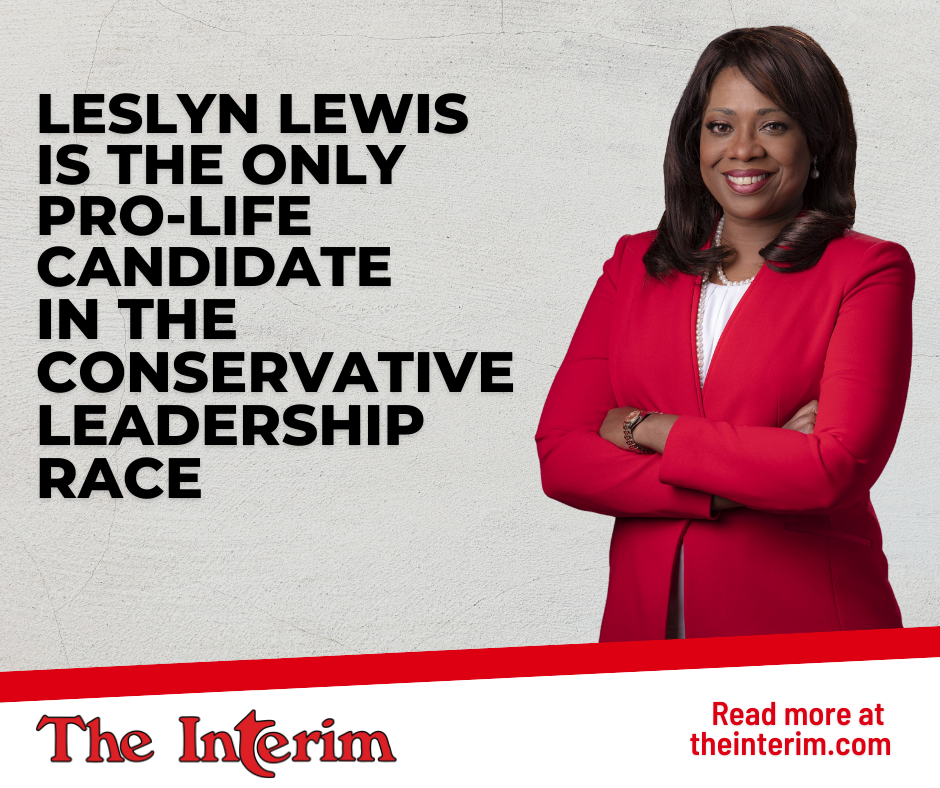 Lewis only pro-life candidate in Conservative leadership